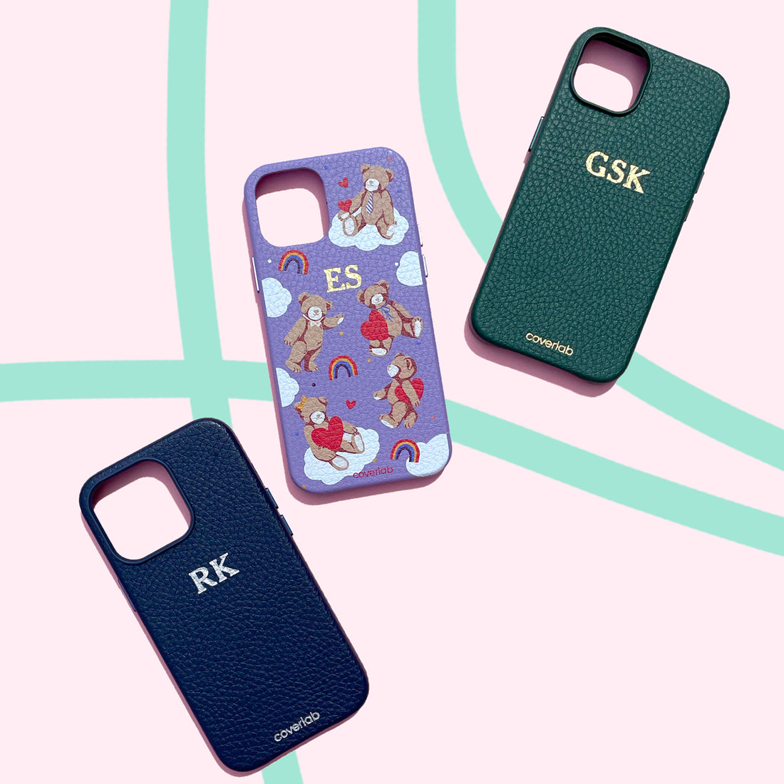 Monogram Personalised Leather iPhone Case – Coverlab